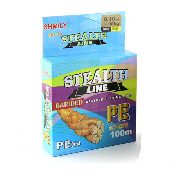 Леска плетенка Shmily "Stealth Line PEx4", 0.22 мм, 100 м 27231/022