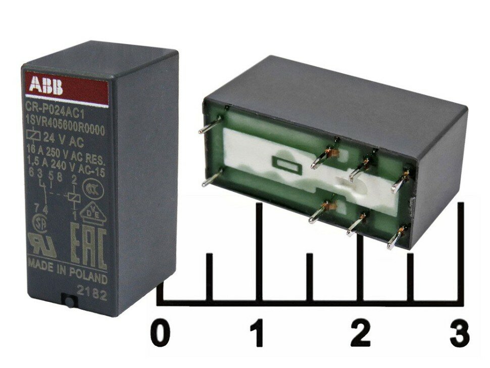 Реле ~24V 16A/250V CR-P024AC1 ABB