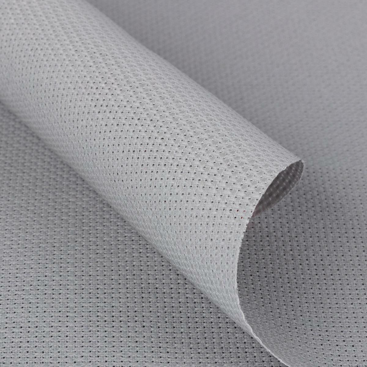 Канва K04 Gamma Aida №14 цв. Фасовка 100% хлопок 150 x 100 см +- 2 см св-серый