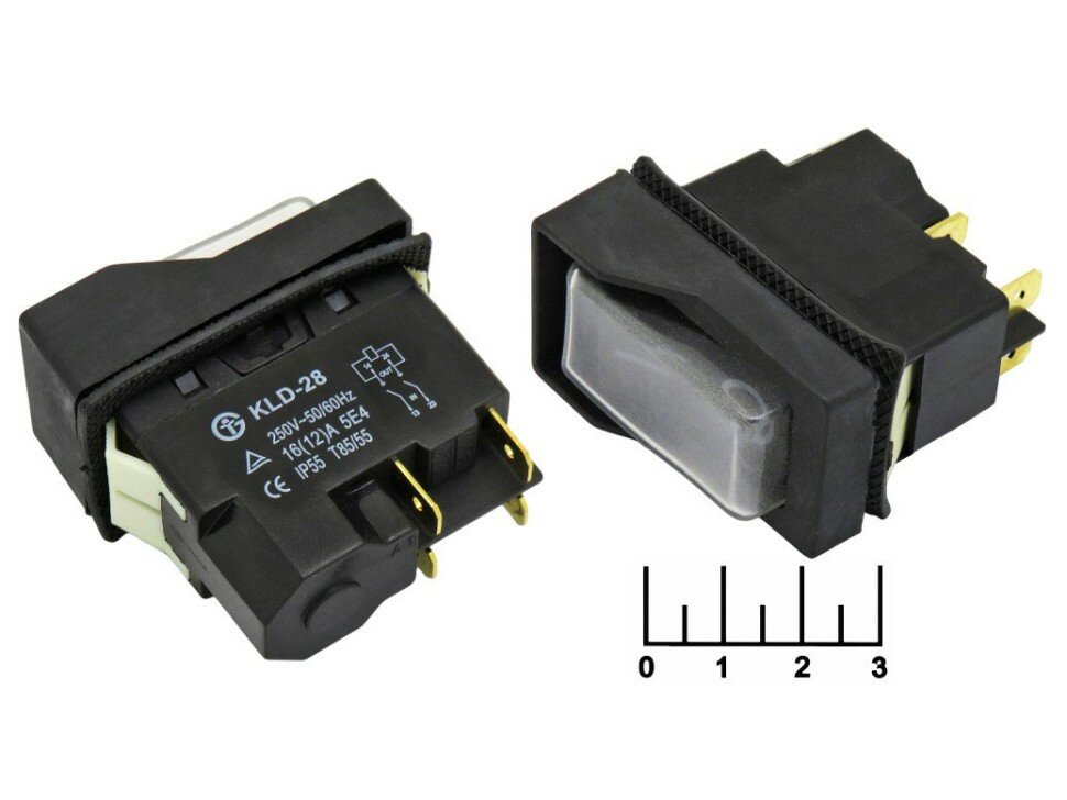 Кнопка для бетономешалки 250/16 KLD-28 4 контакта ALBFS-22-B