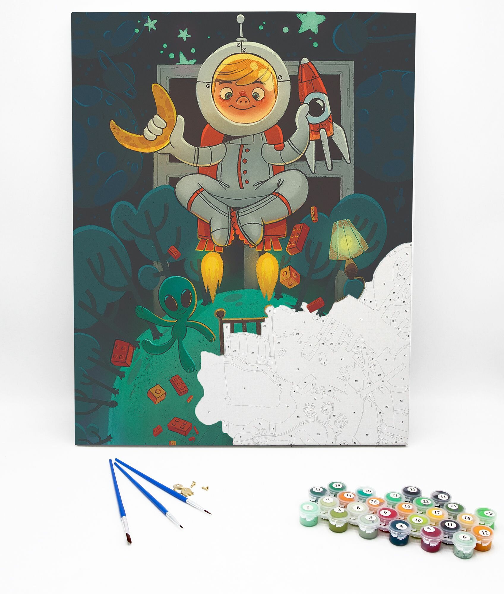 Картина по номерам Cosmodrome Games серия Имаджинариум - Я буду космонавтом 40х50 см