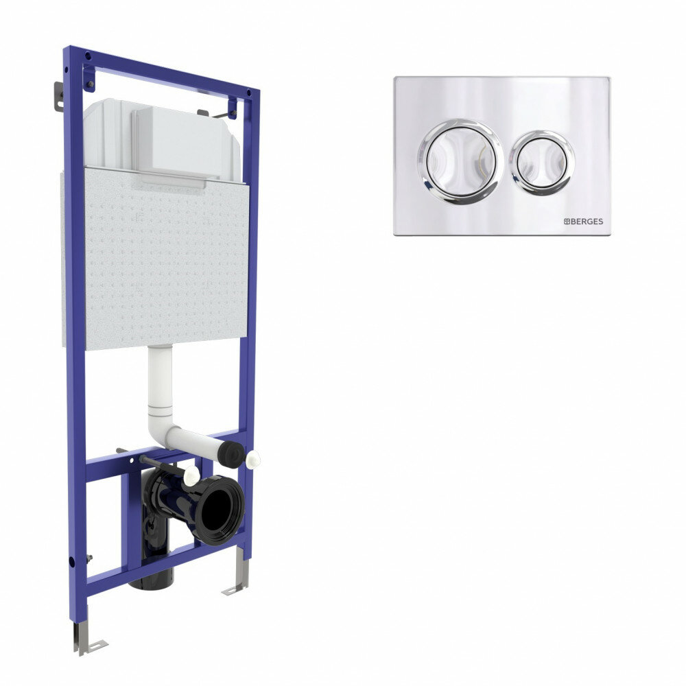 Инсталляция "Novum" для скрытого монтажа унитаза кнопка O3