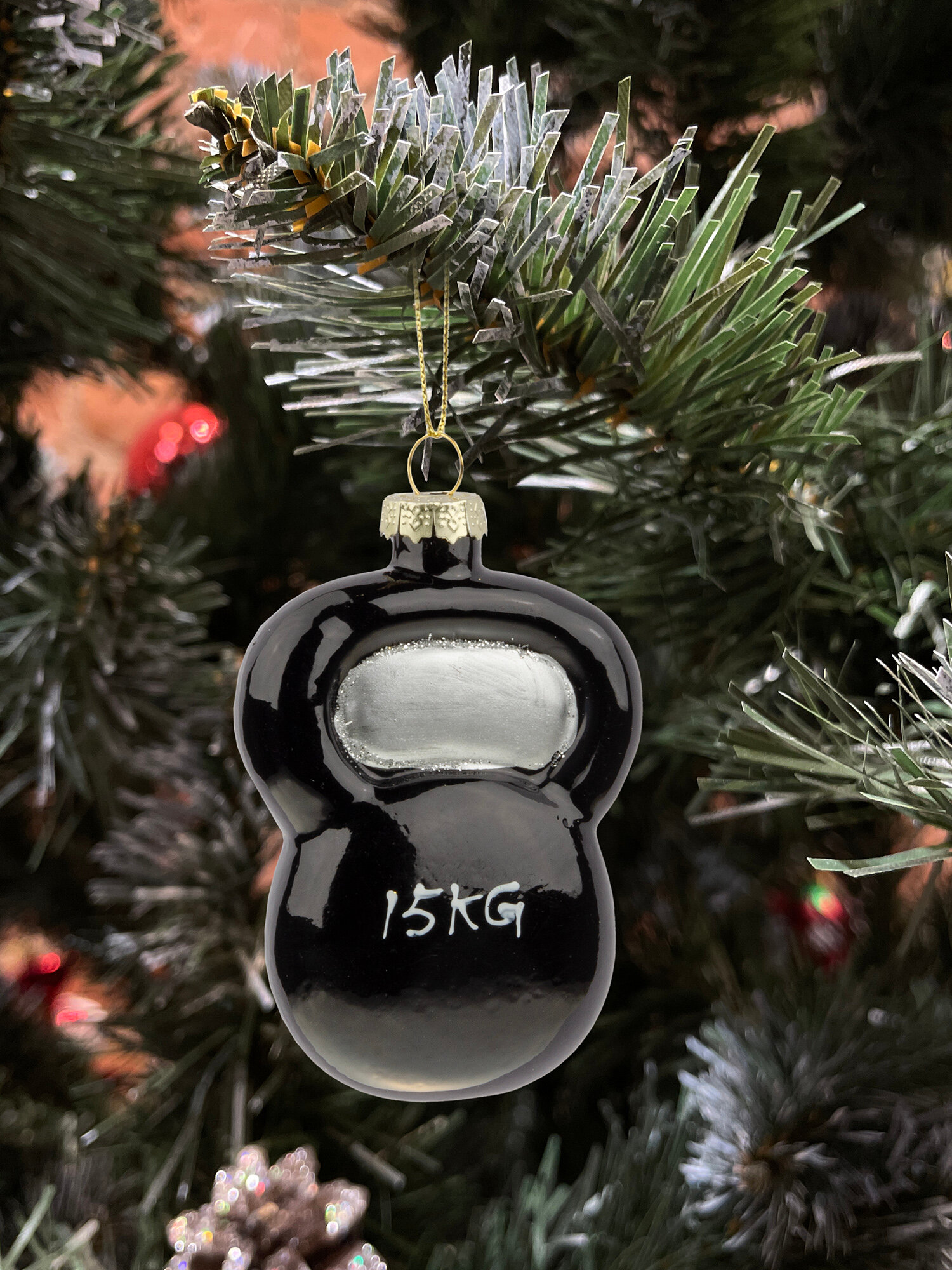 Стеклянная новогодняя елочная игрушка "UltraMarin" 184-LN Гиря