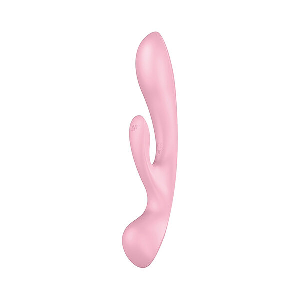 Нереалистичный вибромассажер Satisfyer Triple Oh, розовый Satisfyer Нереалистичный вибромассажер Satisfyer Triple Oh, розовый