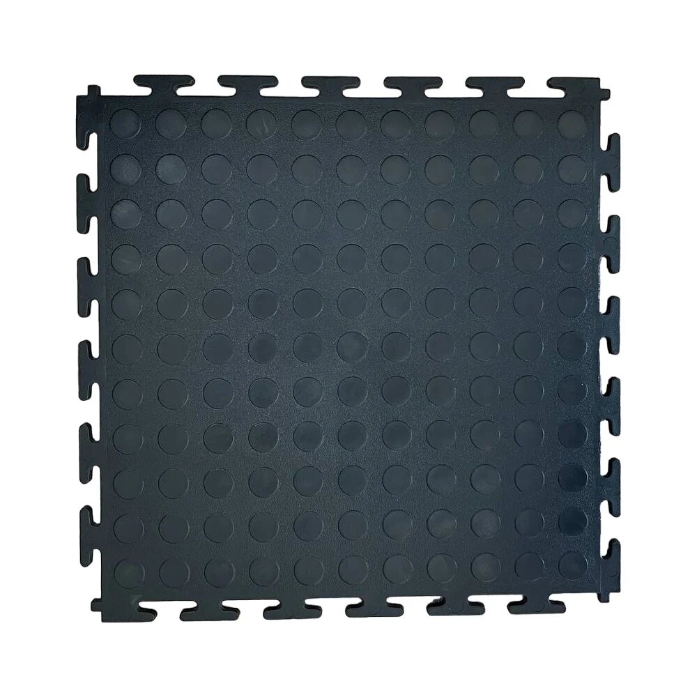 Плитка ПВХ модульная на пол ПО СЭК 25х25 см LT mini black Coin PVC Eco 01-00102891