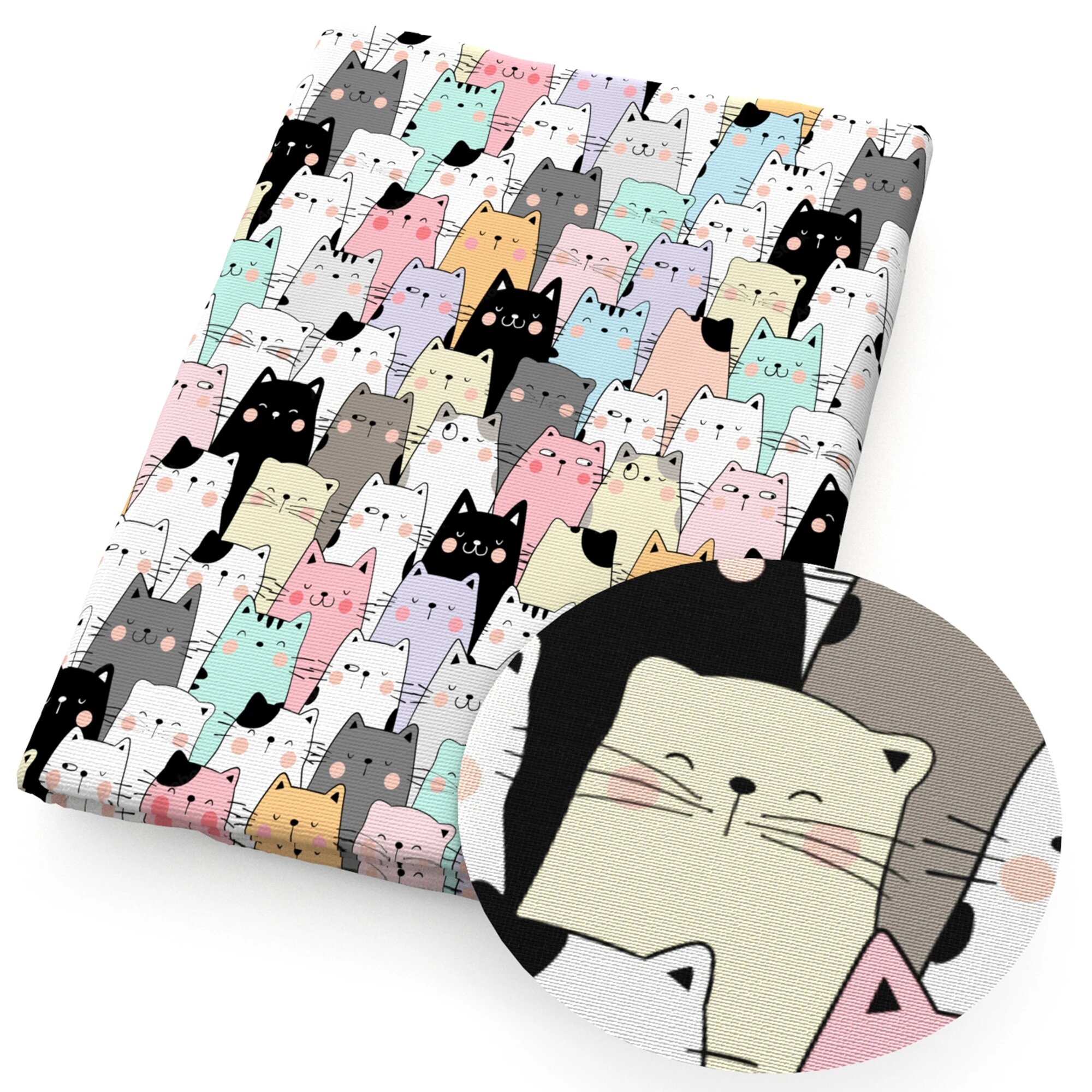 Эластичная ткань для шитья David Angie 50*145 см с цветами кота Polyester Cotton, 1162908