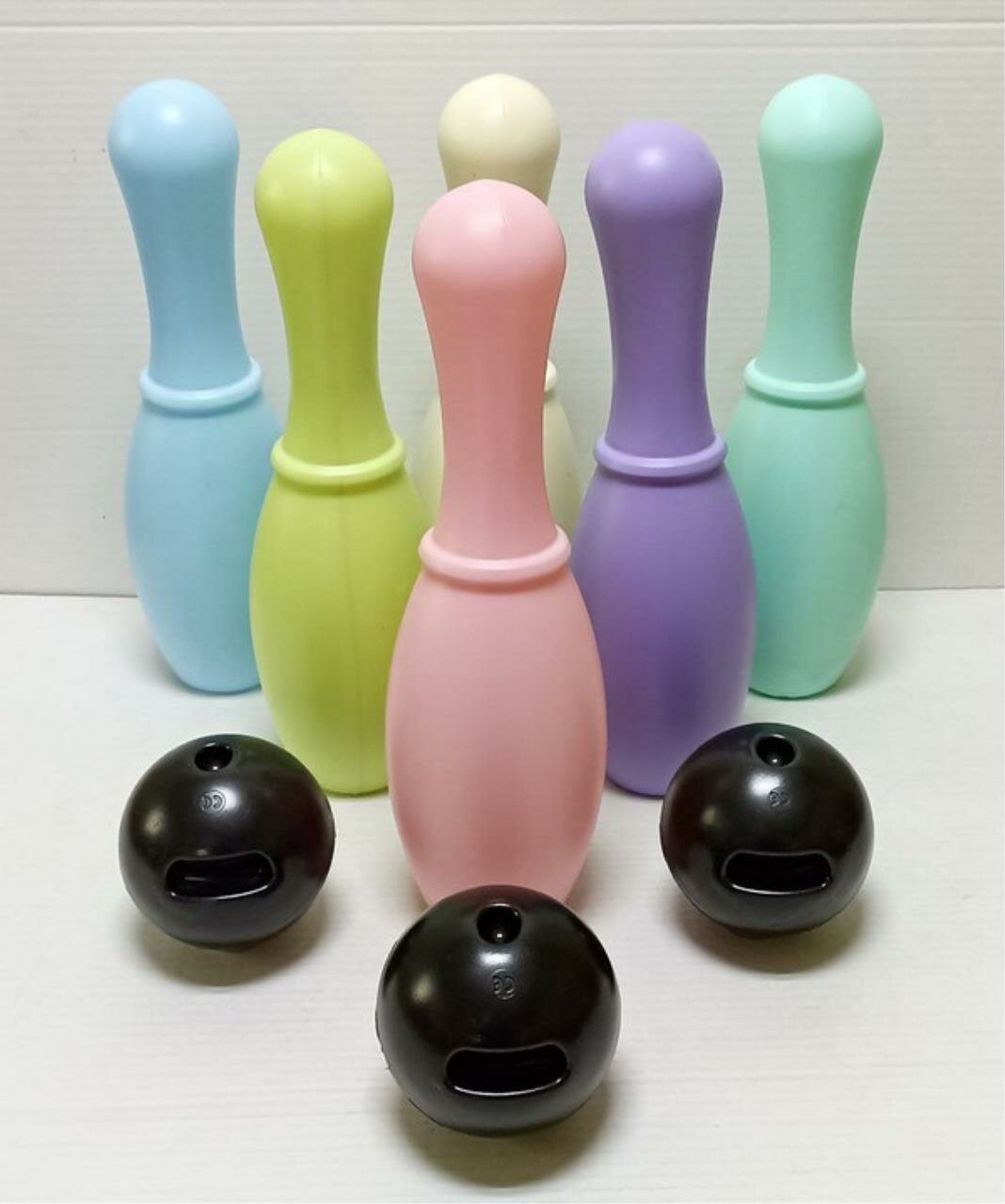 Набор "Боулинг" 34 см 6 кеглей +3 шара, в сетке 42x20x20 см