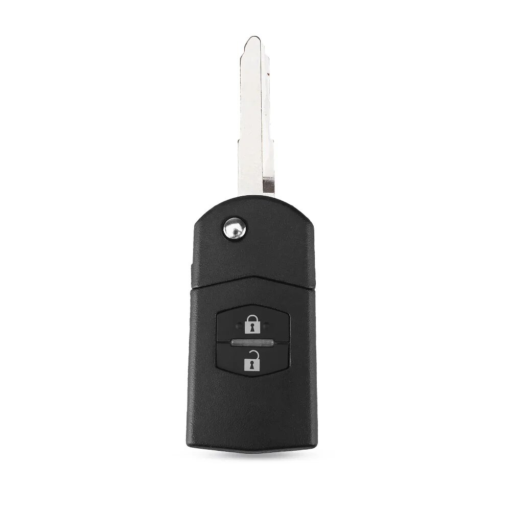 Чехол KEYYOU для MAZDA 2, 3, 5, 6, RX8, MX5, откидной складной с тремя кнопками, запасной корпус автомобильного ключа дистанционного управления, бесплатная доставка 2 кнопки