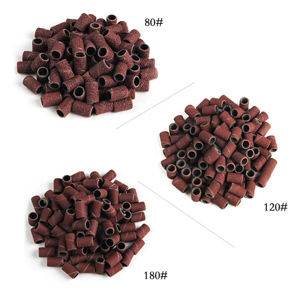 Набор для шлифования барабана, 20-50 шт, 80 # 120 # 180 # Сверла для ногтей, абразивные инструменты, аксессуары для Dremel, наждачная бумага, хвостовик, вращающиеся инструменты 30PCS, 120