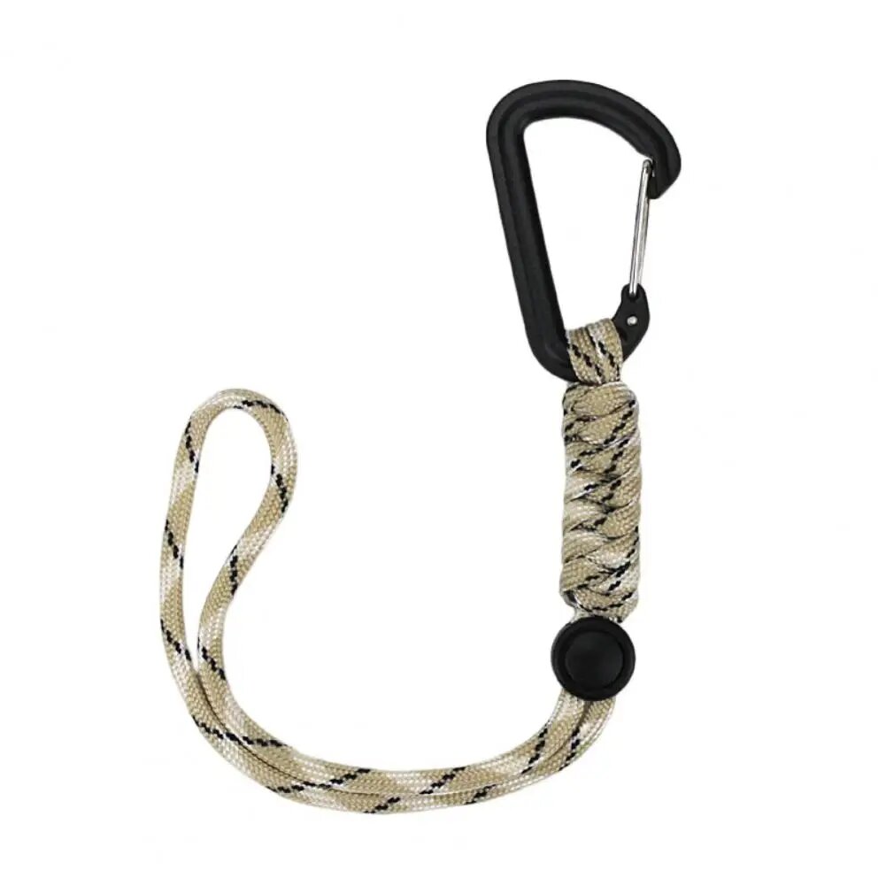 Карабин для ключей, веревка с защитой от потери, нейлоновая подвесная пряжка для рюкзака, Apricot
