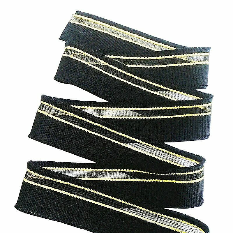 JIETAI вискозная/спандекс тканевая лента для квилтинга Черный, bgb 100x3