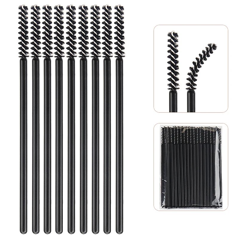 50pc Disposable Eyelash Makeup Brush Mascara Wands Micro Brushes Cosmetics Microbrush Eyebrow Applicator Lash Extension Supplies