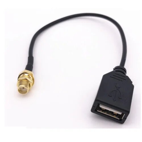 HERKOMYOU RG174 кабель-переходник BNC/SMA на USB 1m, SMAF-USBF-RG174