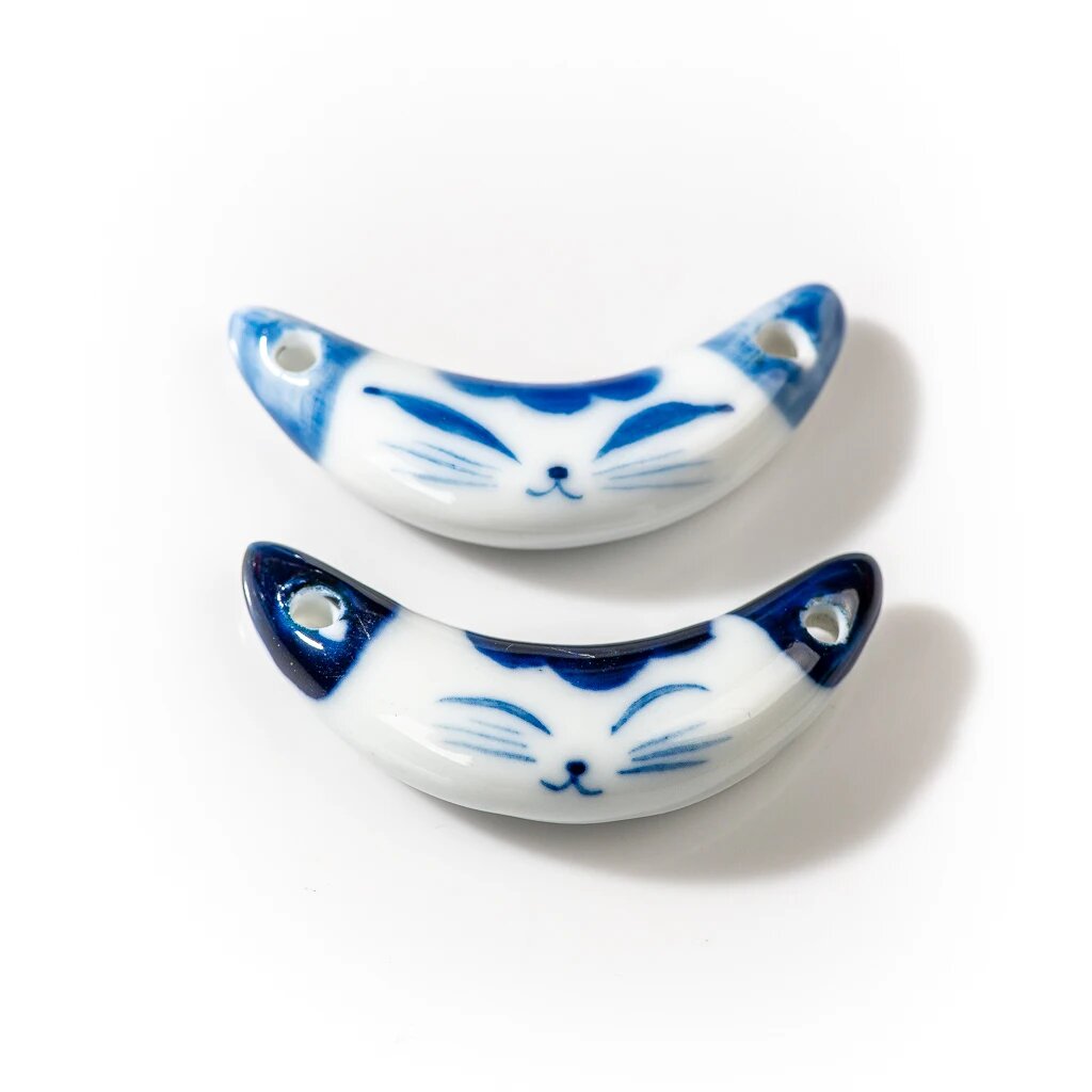 Керамическая подвеска котенок, 2шт, Цвет: 2pcs-Z004C