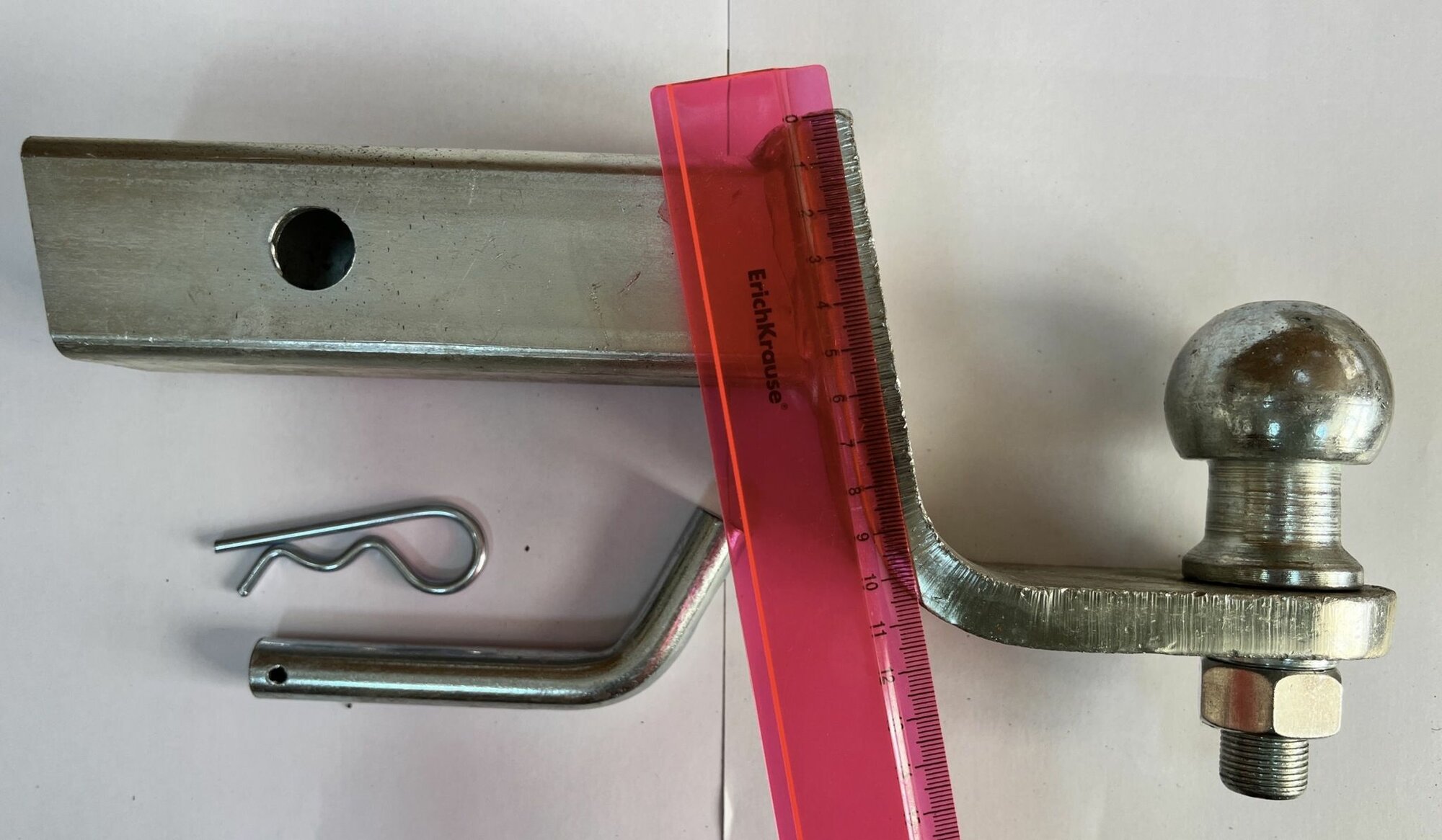 Шаровый узел оцинкованный с понижением 9см, для фаркопа под квадратное отверстие 50х50 мм (без электрики) (паспорт и сертификат) AvtoS. TY-05-09Z