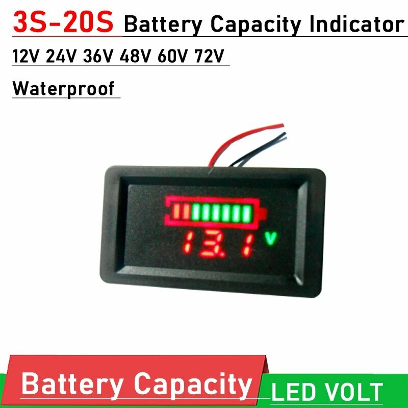 Вольтметр Dykbcells 4S 14.8V/16.8V водонепроницаемый