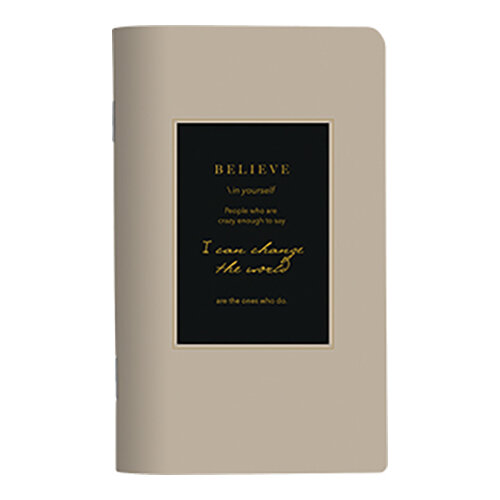 Be Smart N4123-ZZ74 Блокнот A5 130×210 мм 48 л линия Believe бежевая рамка для заметок