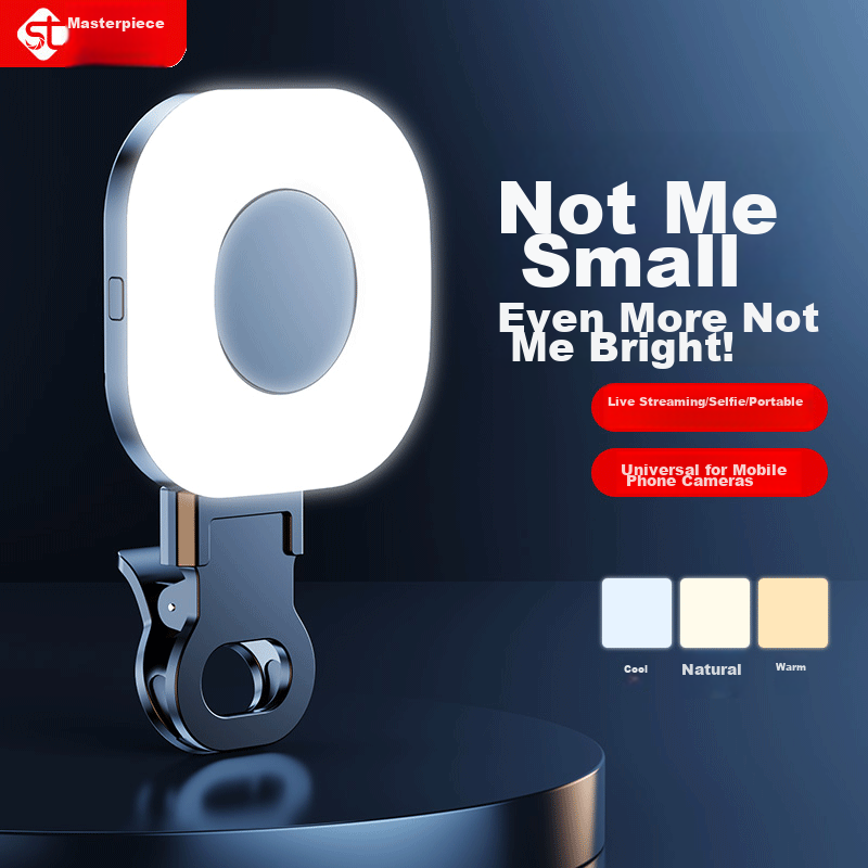 Shuotu Portable LED Fill Light for Mobile Phone Live Streaming, Outdoor Vlog Photography, Handheld Light for Live Streaming, Pocket Light for Makeup And Beauty, Selfie Light, Tofu Light, Ring Light, Mini Light