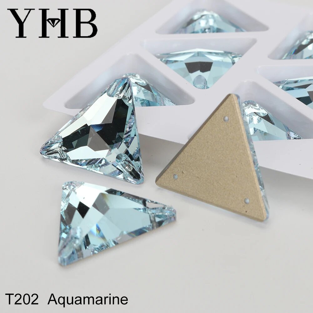 Стразы YHB Trilliant аквамарин T202