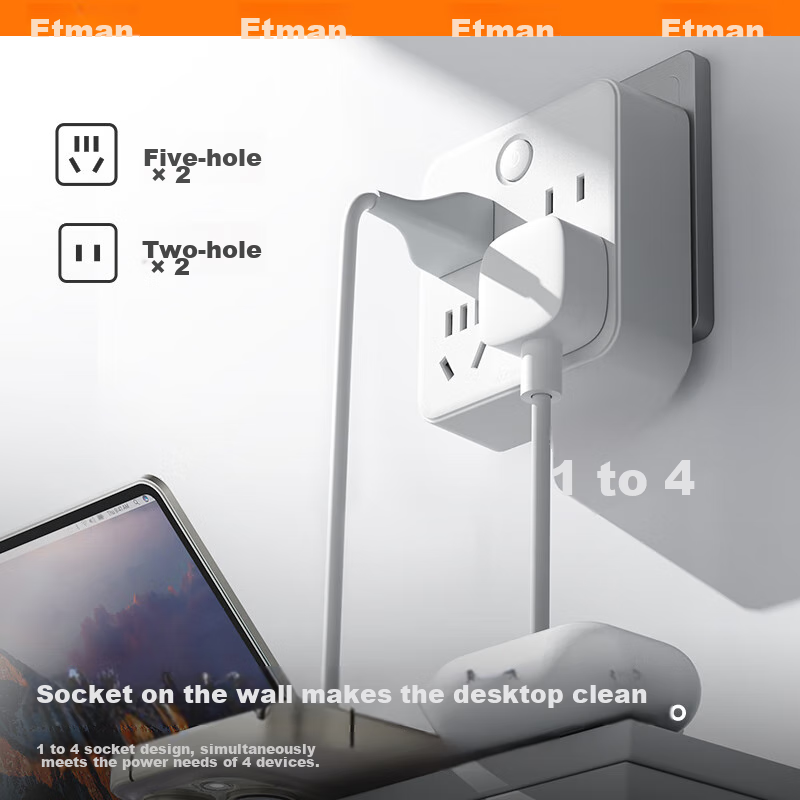 Inteman 86-Type Conversion Plug/Socket/Power Strip/Power Bar/Converter Socket/power Adapter, One-To Conversion Plug, Master Control, Wireless