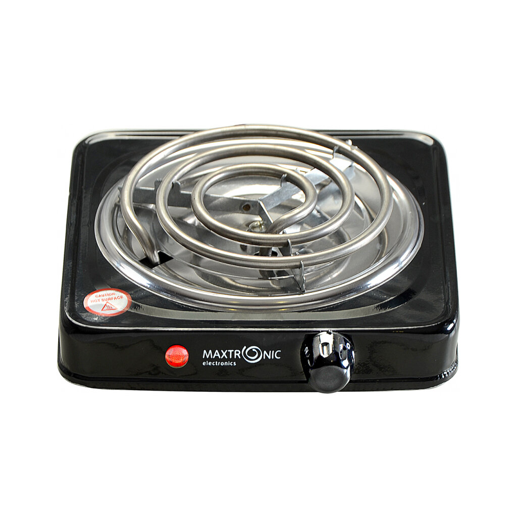 Плитка электрическая 1-конфорочная Maxtronic MAX-AT-001 BS черная