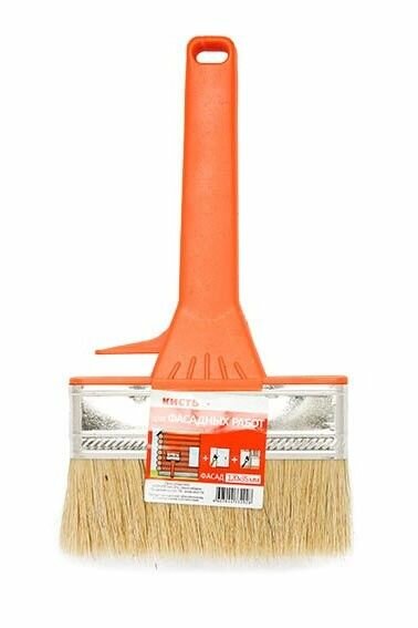 Кисть флейцевая акор для фасада, натуральная щетина, светлая, 120*35мм