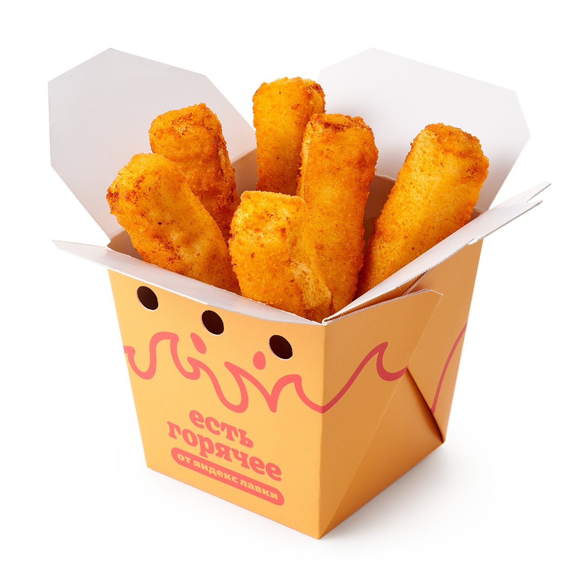 Рыбные палочки "Есть Горячее", минтай, обжаренные во фритюре, 6 шт