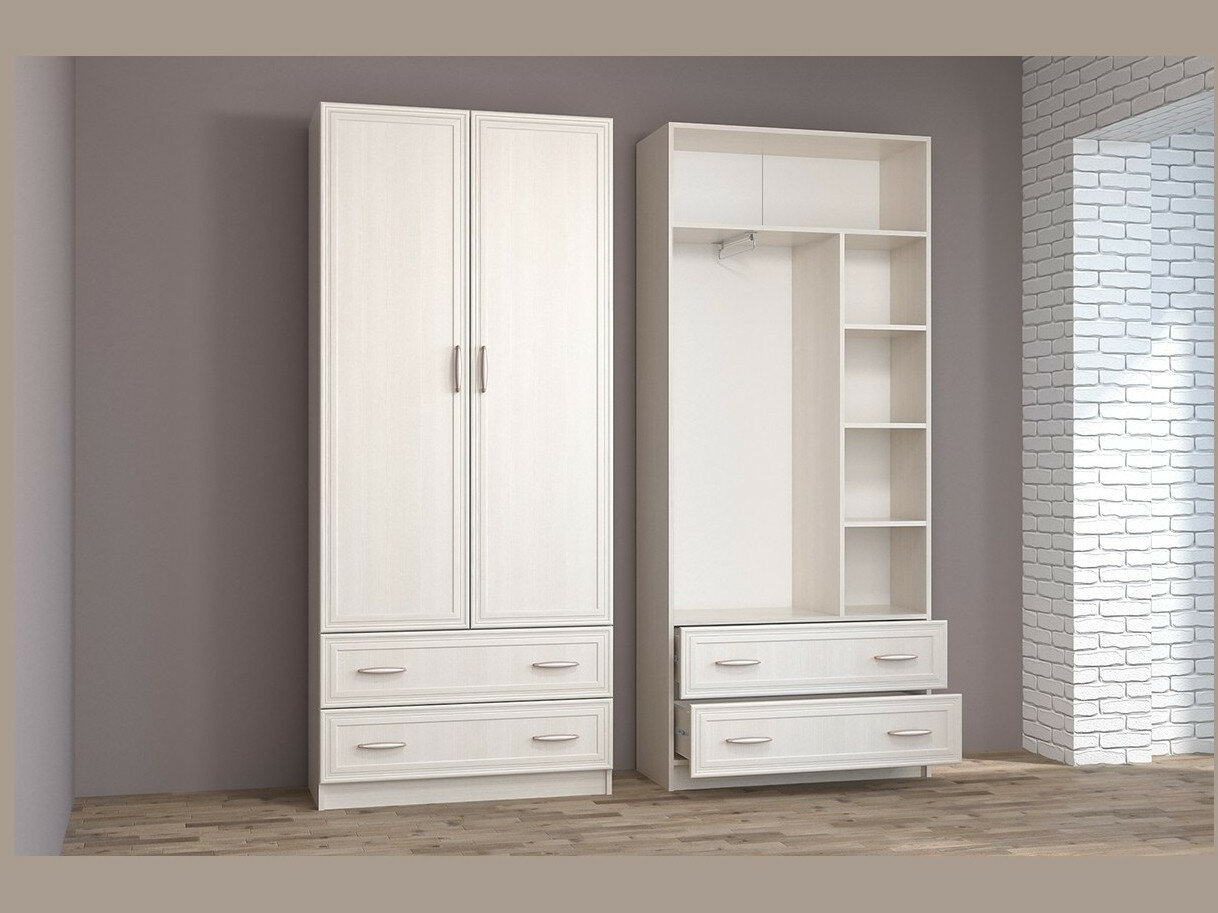 Рамка Шкаф 2-х створчатый, Бодега белая, в современном стиле МДФ/ЛДСП