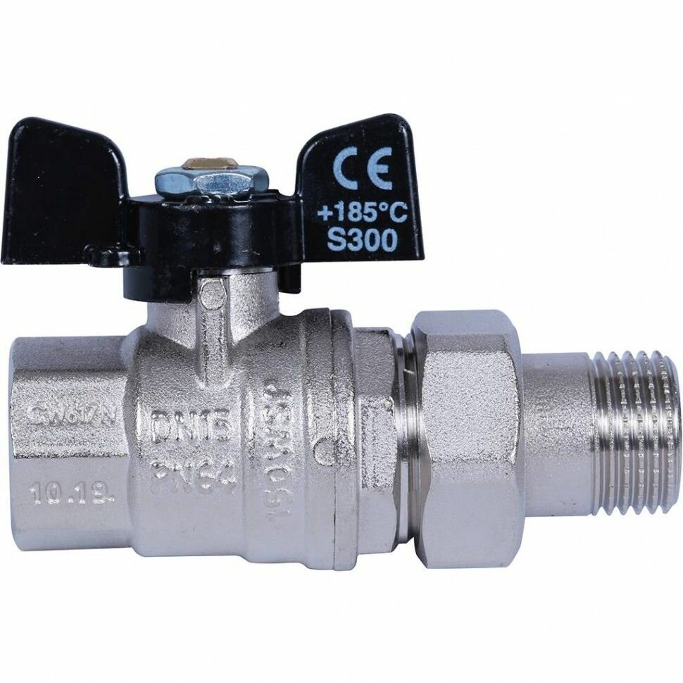 Кран шаровый НГ 1/2' BUGATTI бабочка