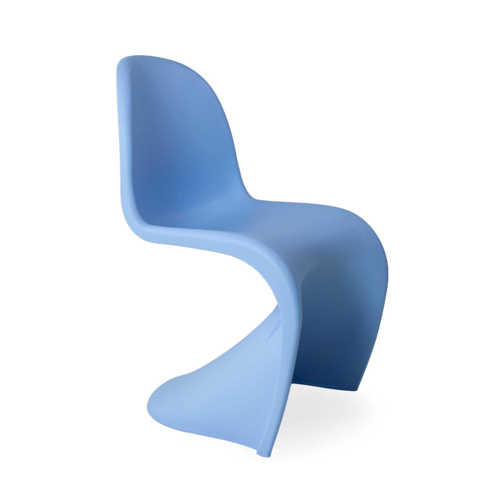 Стул Barneo N-16 Panton голубой матовый, цельнолитой, стопируемый