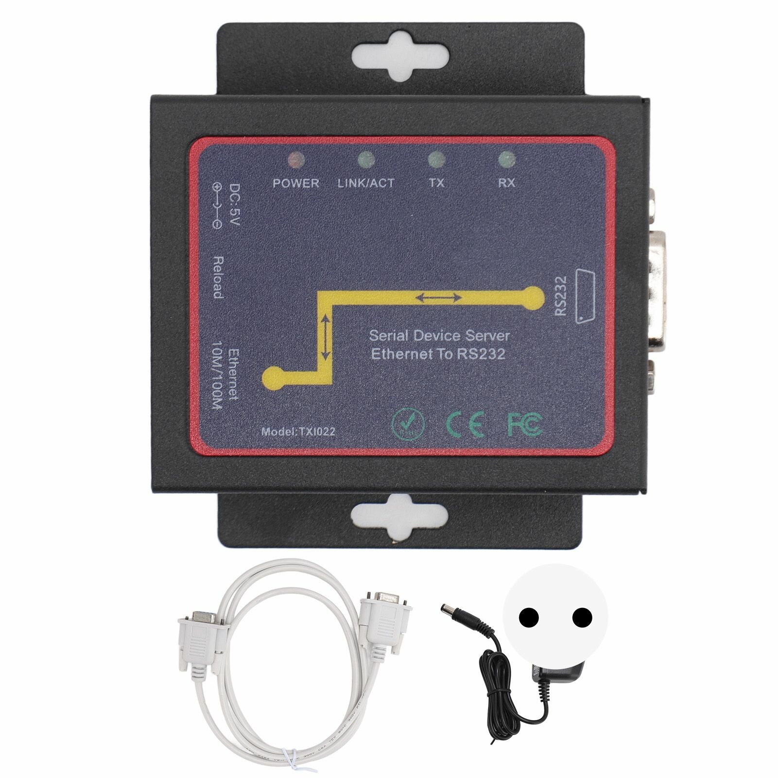 Сетевой адаптер RJ45-RS232 двунаправленной передачи 100-240 В EU