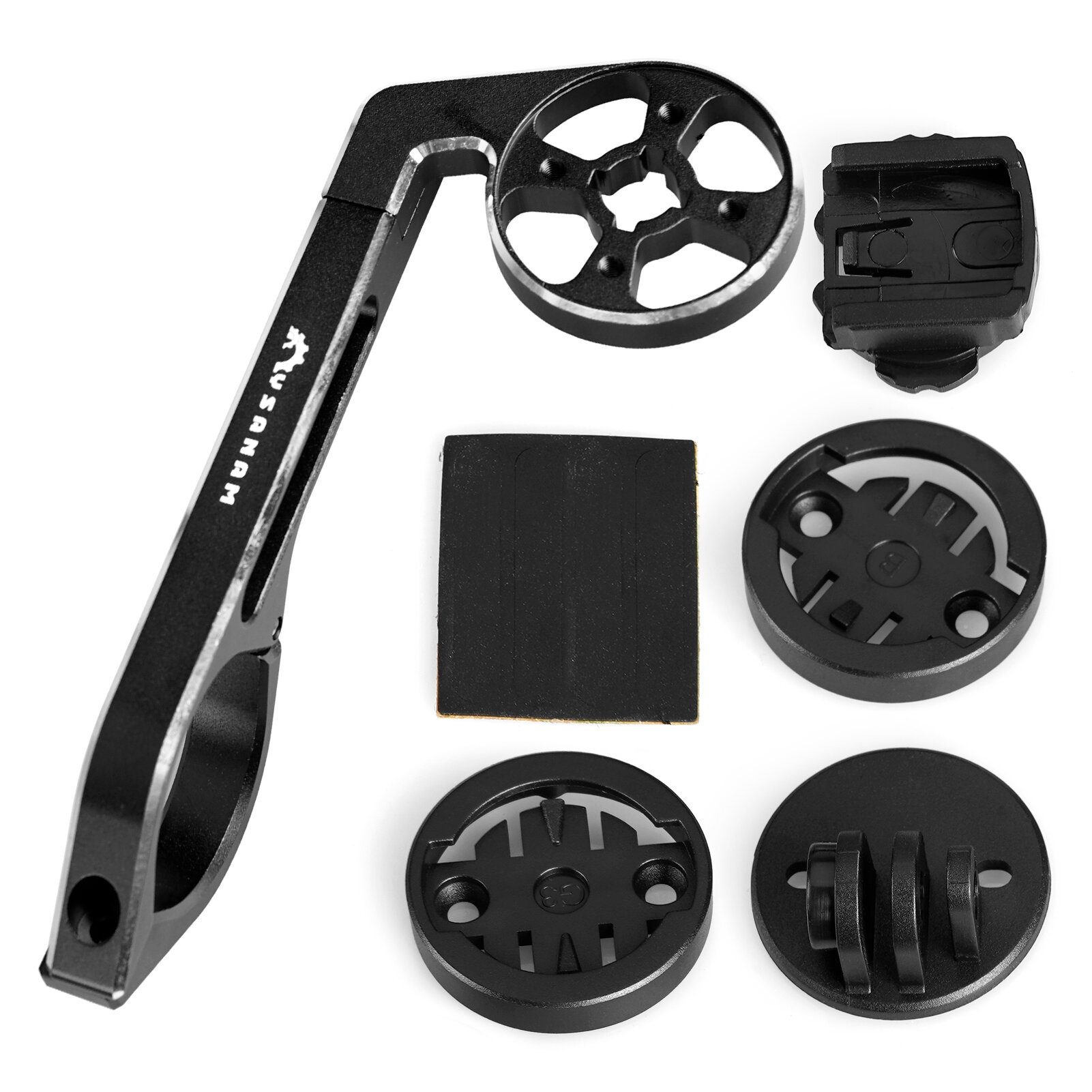 Крепление для велокомпьютера и камеры, держатель для спортивной камеры на велосипеде, переднее крепление, крепление на руль велосипеда, замена для Garmin Bryton CATEYE, черный, красный, серебристый, алюминиевый сплав, пластик, диаметр руля 27-33 мм,