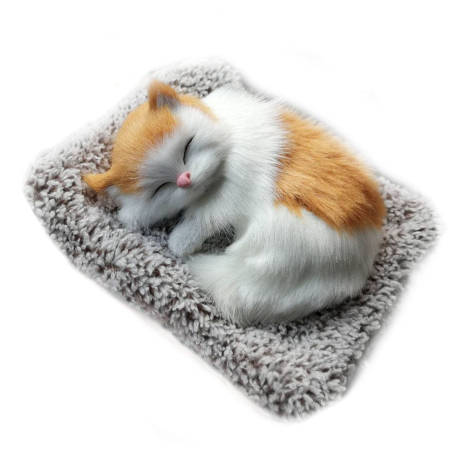 Simulation cat dog golden retriever labrador corgi plush doll animal doll breathing model toy cat Brown-yellow rabbit cat-with barking Black&white brown white yellow gray Plush+PP cotton 240*190*60mm 113g 1*Toy