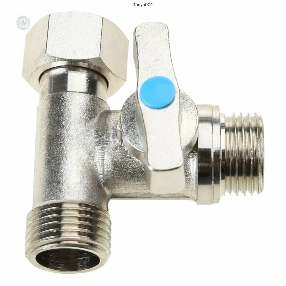 Трехходовой кран для подключения посудомойки и водонагревателя, нержавеющая сталь, универсальный угловой клапан с дополнительным отверстием, кран-тройник для фильтров и стиральных машин
