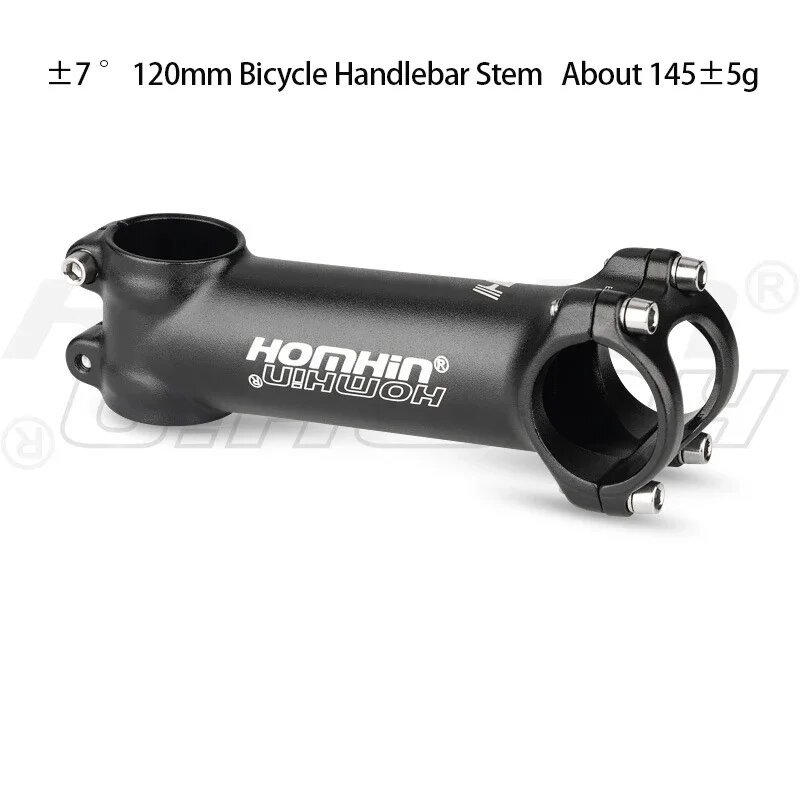 HOMHIN Вынос руля велосипеда 31.8x120mm, 7°, черный