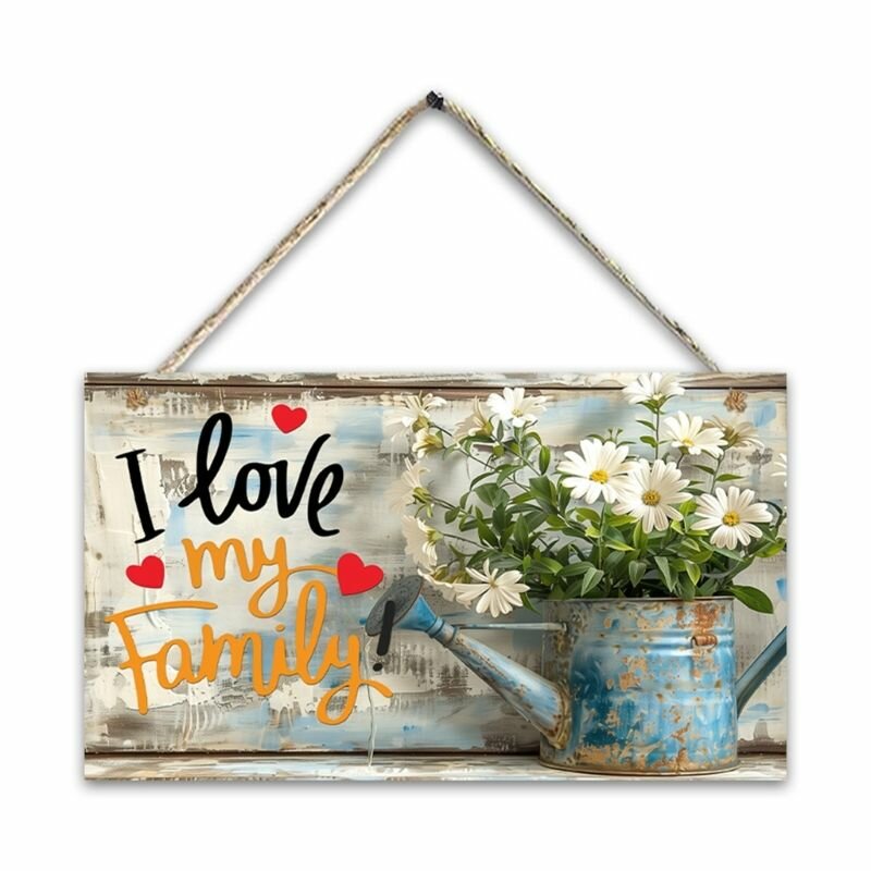 (1 шт.) Деревянная табличка/мотивационная надпись для дома - B