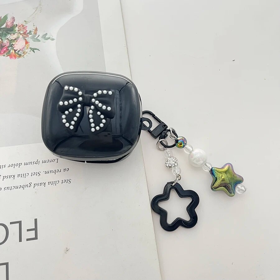 Силиконовый чехол для Samsung Galaxy Buds Live/buds2pro/FE/core/buds3pro с брелоком