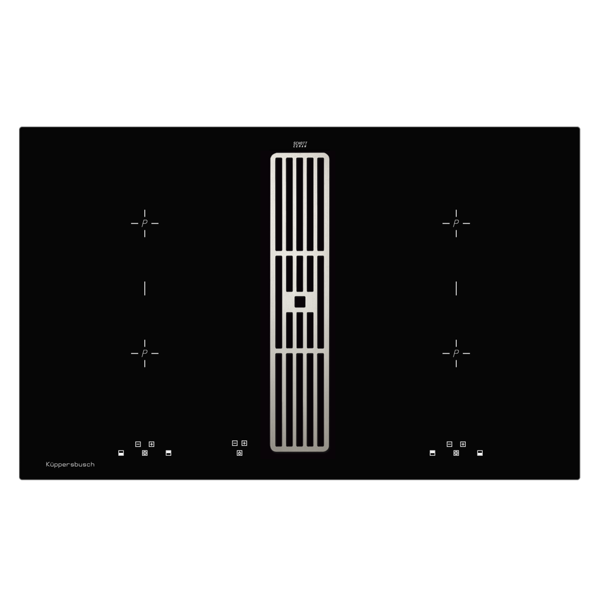 Индукционная варочная панель с вытяжкой Kuppersbusch KMI 8500.0 SR Stainless Steel