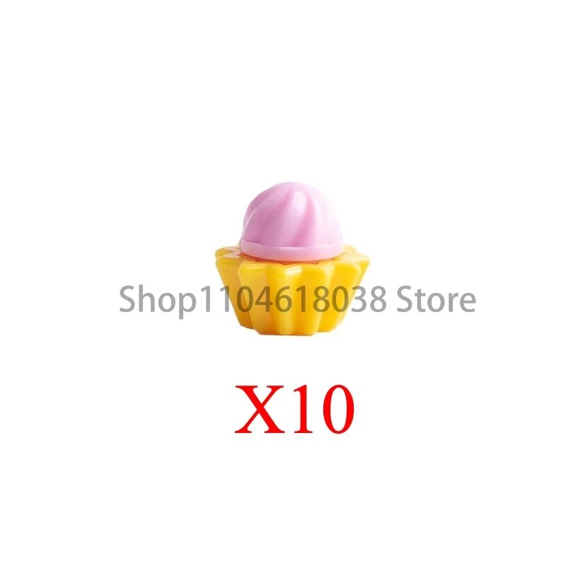 Розовый пластиковый кубик MOC, 10шт, B7-25-2