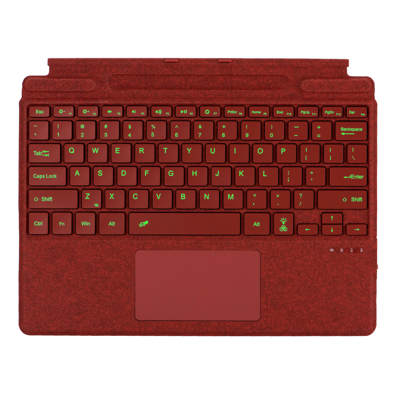 Bluetooth Keyboard Seven colours backlit touch Bluetooth keyboard для Microsoft SurfacePro8/9/10/11/X, Ice Crystal Blue, Bobbi Red, Black Grey, Black, Grey Goo Blue, Brick Red, Light Grey, 289*225*7 mm, 358g, Bluetooth 5.3, 650mAh, 100 часов работы, 10