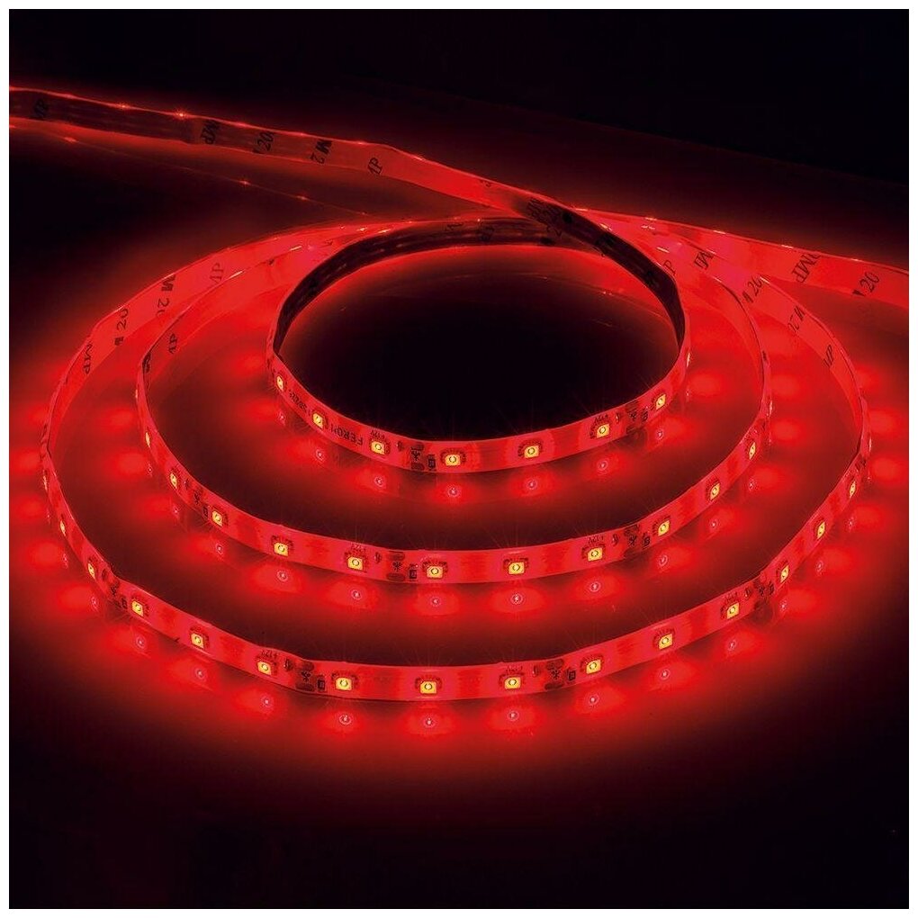 Светодиодная лента Feron 4,8W/m 60LED/m 2835SMD красный 5M LS603 27672
