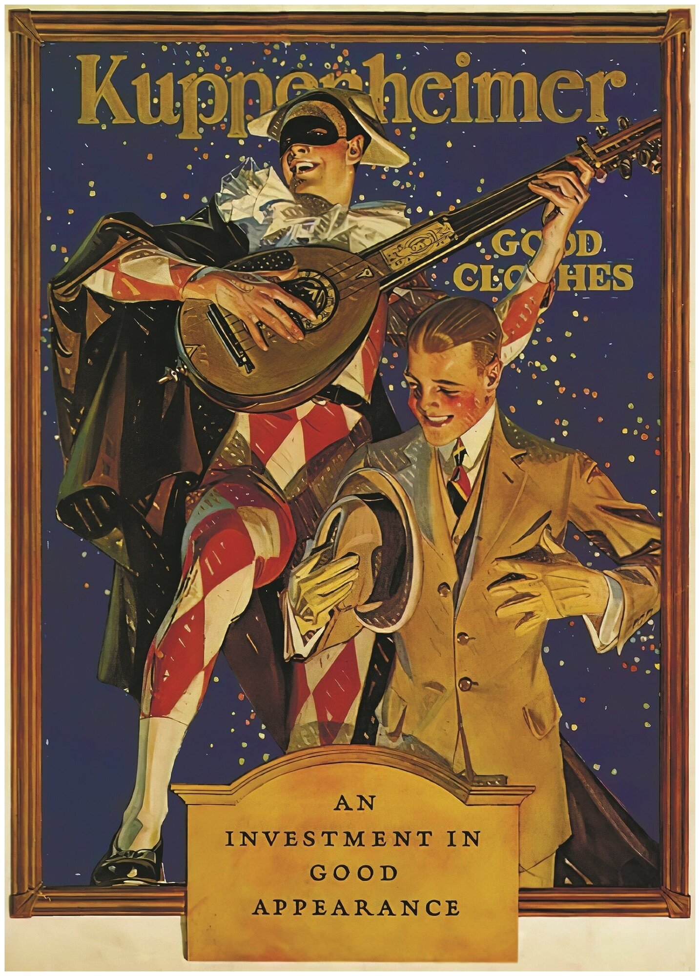 Постер / Плакат / Картина Мужчина и шут 40х50 см в подарочном тубусе