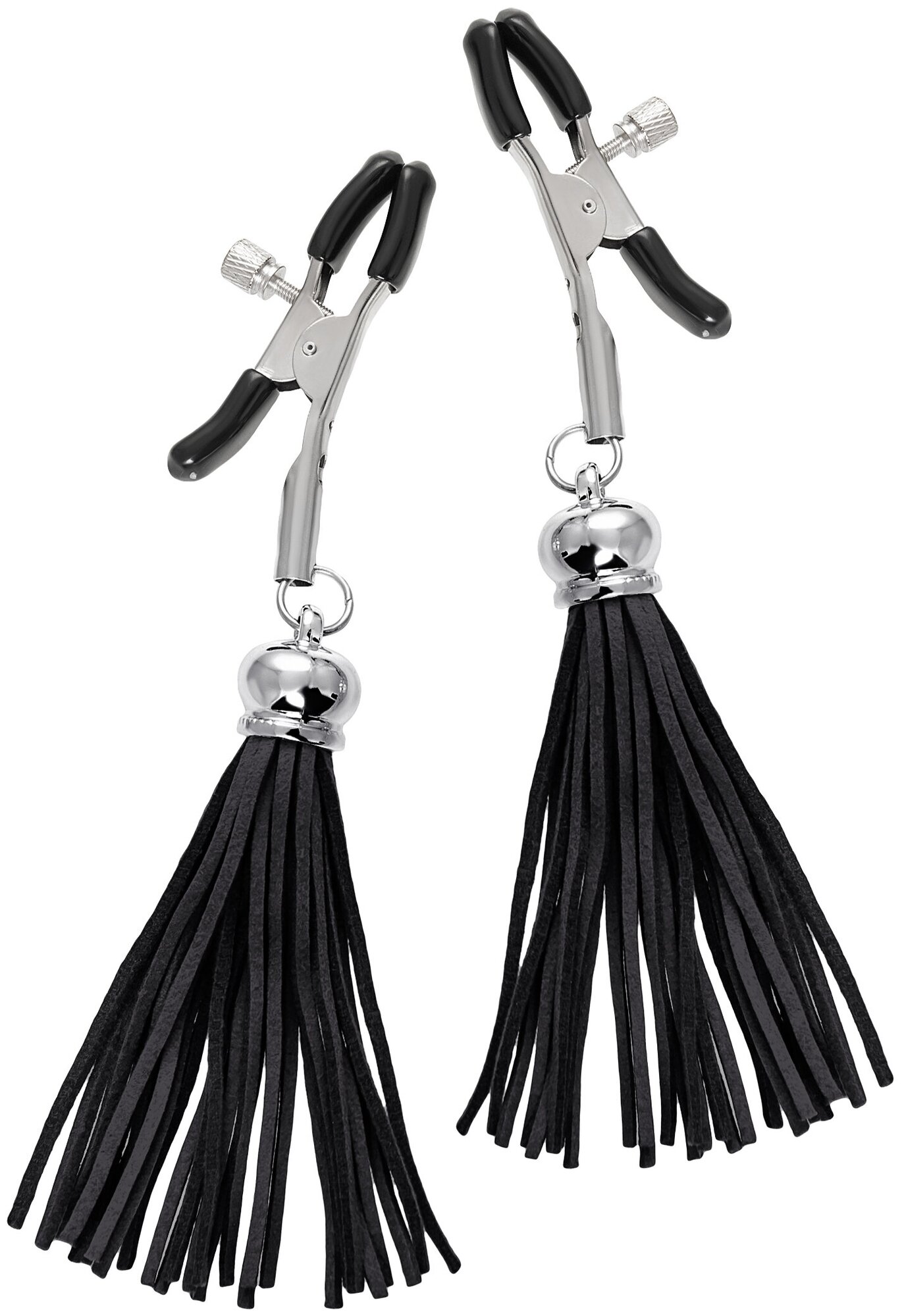 Зажимы на соски с кисточками из замши