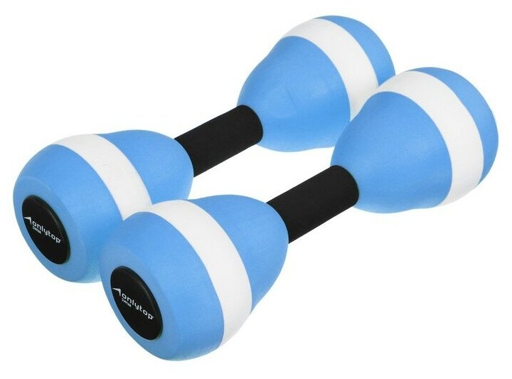 Гантели для аквааэробики ONLYTOP, 2 шт, 27.5×9 см, цвета микс
