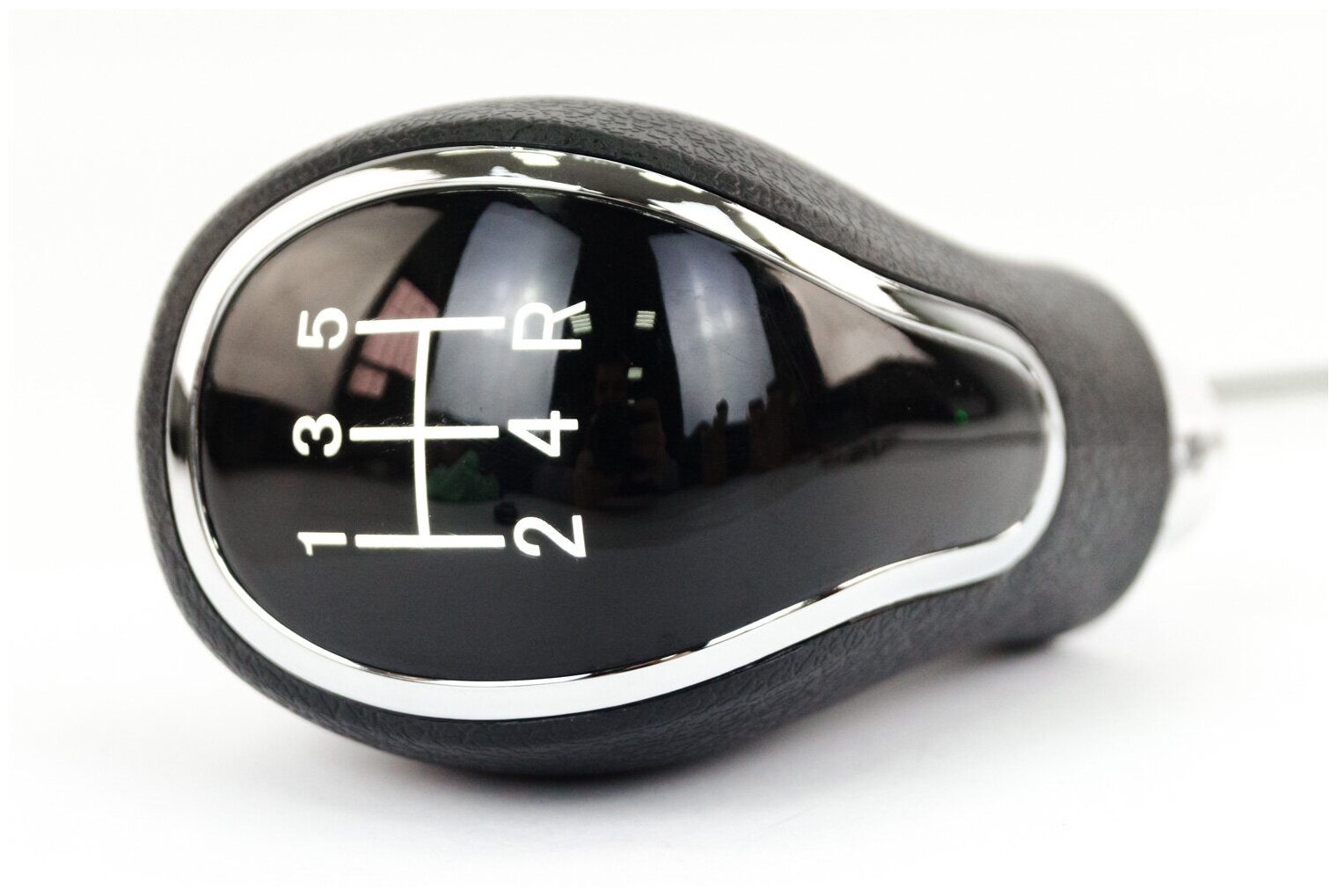 Ручка КПП Sal-Man в стиле Весты хром с белой подсветкой для Лада Гранта, Гранта FL, Калина 2, Приора 2, Веста, Датсун с тросовым приводом