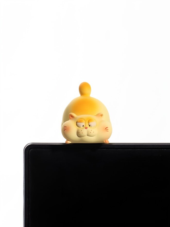 Мини - фигурка на монитор «Котик хочет прыгнуть», 3.5×2.5×3 см