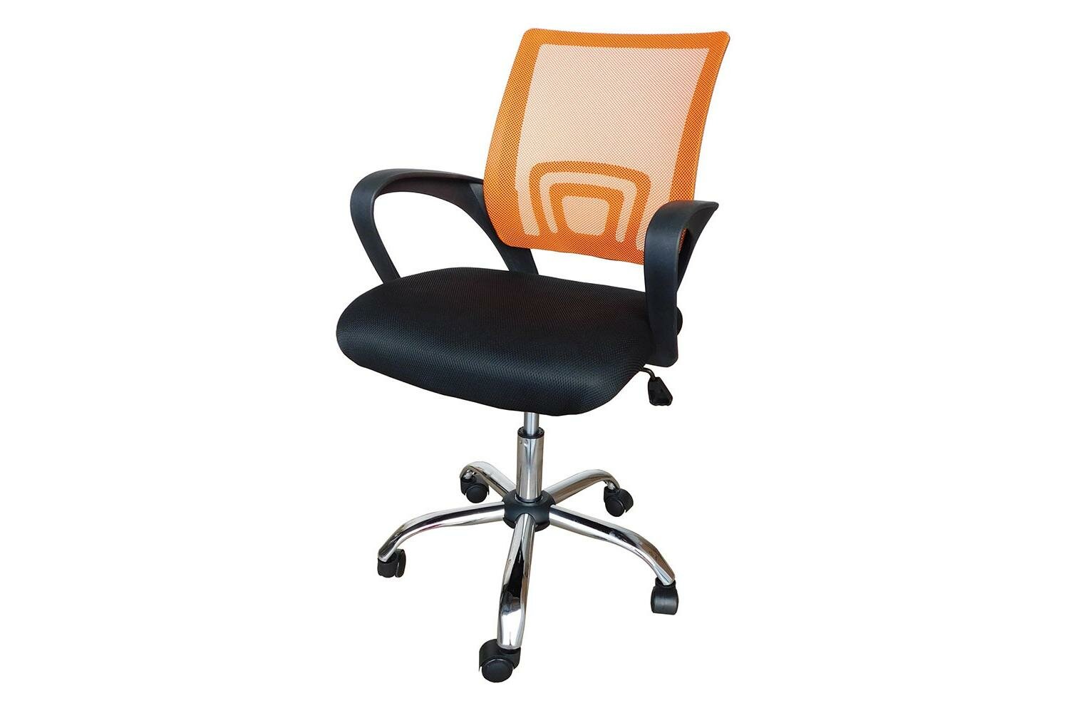 Кресло компьютерное MF-5001-orange, оранжевый/хром