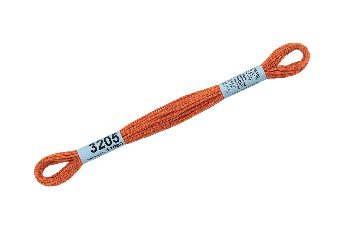 Мулине GAMMA нитки для вышивания 8м. 3205 светло-коричневый, 1 штука.