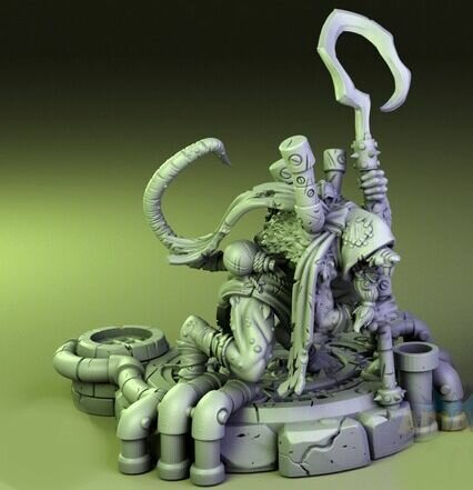 Хвостатый колдун, крыса skaven rat мышь, Некромант Волшебник Маг Колдун миниатюра для DnD (ДнД) и других Настольных игр (НРИ, Варгеймов или РПГ), фентези тематика