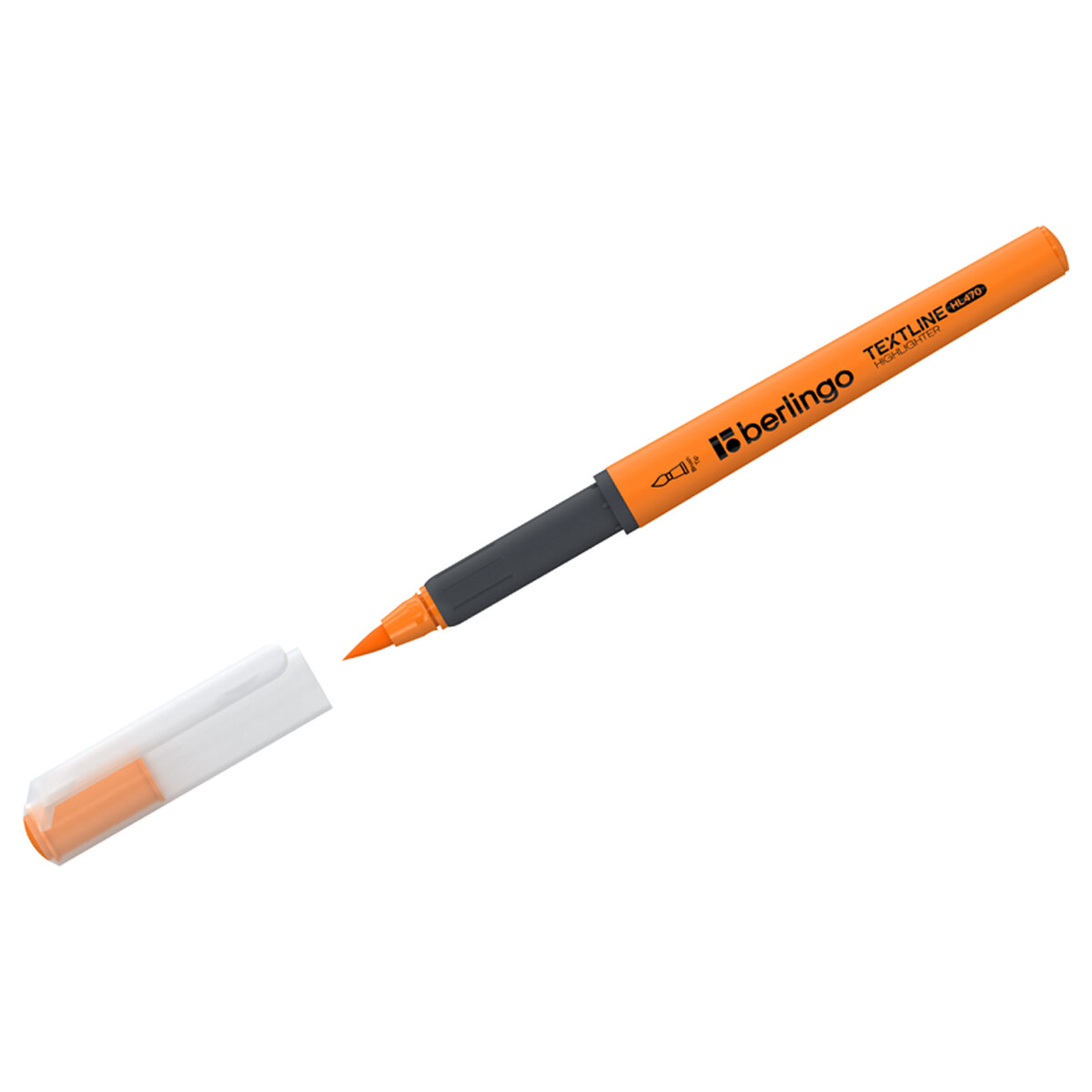 Комплект 72 шт, Текстовыделитель-кисть Berlingo "Textline HL470" оранжевый, 1-6мм